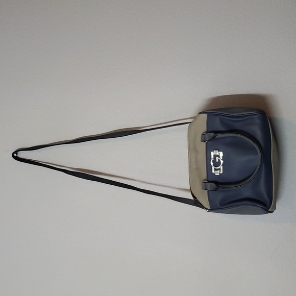 Guess | Bags | Guess Crossbody Purse Color Block Grayblue And Tan ...